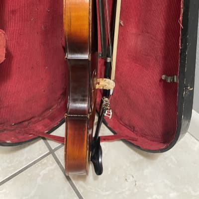antique 4/4 full size violin 1920s with wood coffin case | Reverb