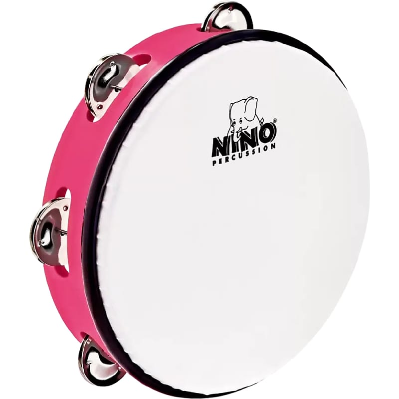 Nino ABS Tambourine | 8" | Strawberry Pink | Reverb