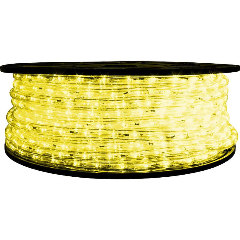 148' Light Yellow LED Rope Lights 120V Bright Indoor/Outdoor | Reverb