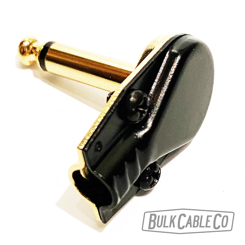 1 Pack - 1/4" Flat Pancake Right Angle Patch Cable Connector | Reverb