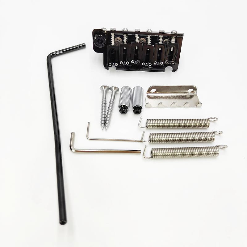 Black Stratocaster Style 2 Point Bridge Tremolo System | Reverb