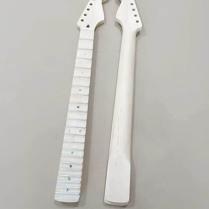 Natural Finish Guitar Maple Wood Strat Style Neck, Scalloped | Reverb