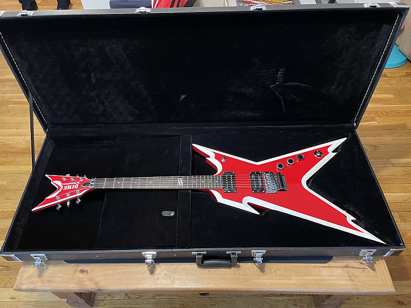 Dean Dimebag ML Razorback 2010 - Red With White Binding | Reverb