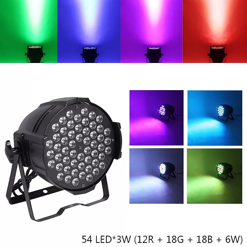 180W 54 LED Par Light RGBW DMX Stage DJ Party Light Uplight | Reverb