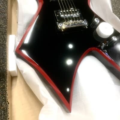 B.C. Rich Warlock Black with Red Trim | Reverb