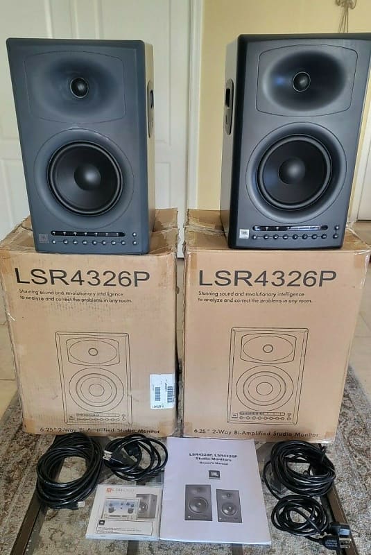 Pair JBL LSR4326P 2-Way 6" Linear Spatial Reference | Reverb