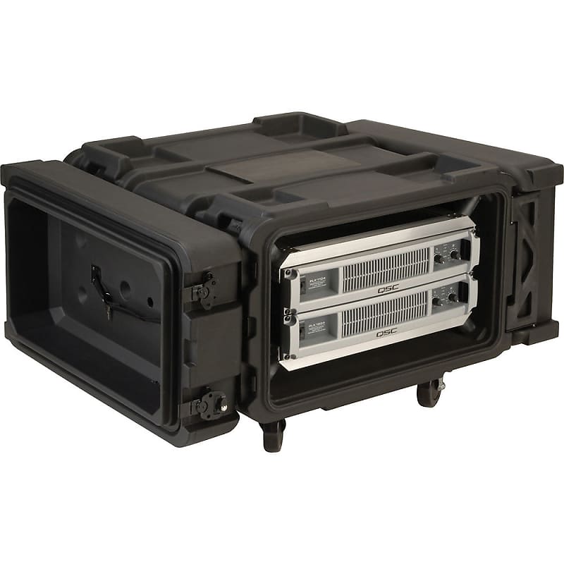 SKB 24" Deep 4U Industrial Shock Mount Rack Case w/ Casters | Reverb