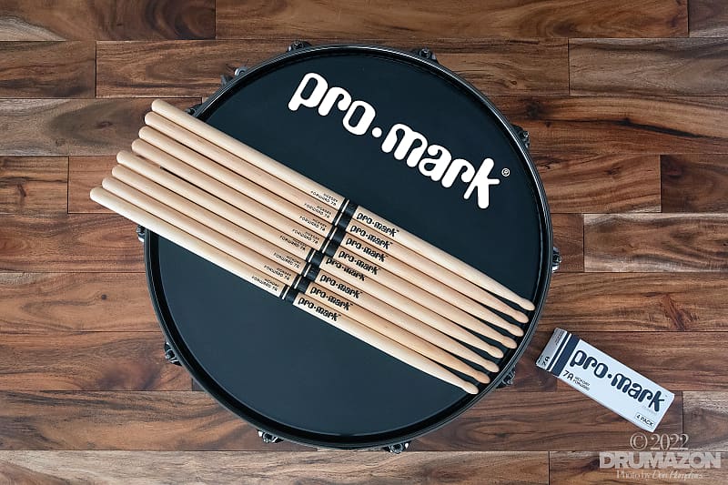 PROMARK CLASSIC FORWARD 7A HICKORY WOOD TIP DRUM STICKS 4 | Reverb