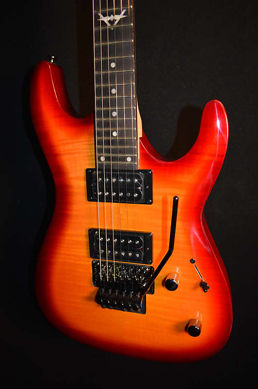 Dean Custom C350 Floyd Trans Amberburst Electric Guitar! | Reverb