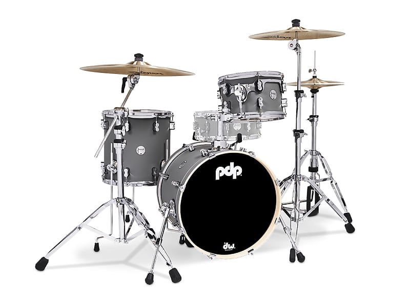 PDP Concept Maple 3pc Drum Kit - "Satin Pewter" | Reverb