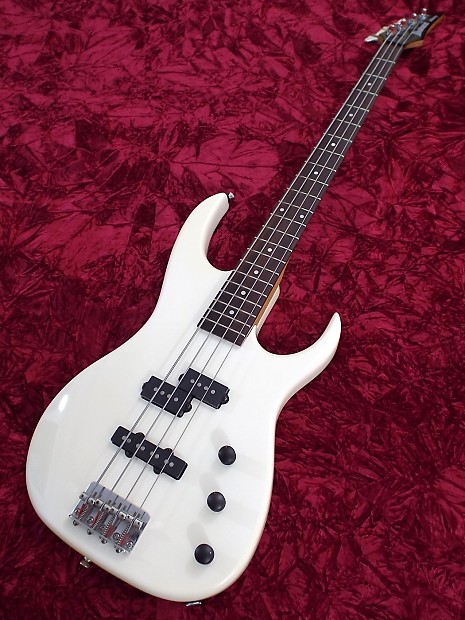 Ibanez Vintage 1989 EX Bass Guitar White Body Rosewood Neck | Reverb