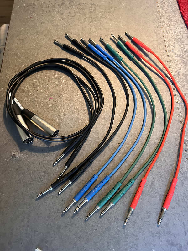 REAN Bantam Cables Set of 10 (combined) Black/Green/Blue/Red | Reverb