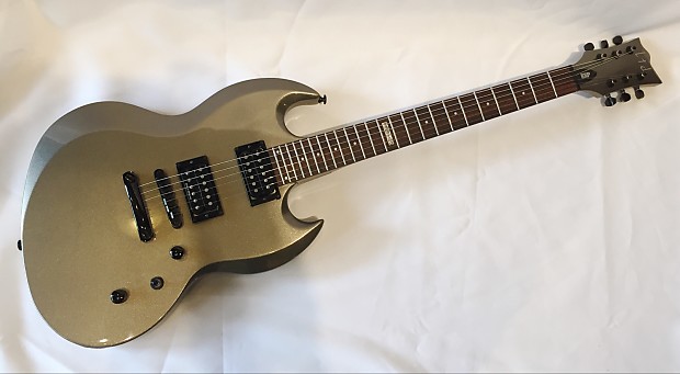 ESP LTD Viper 100 Metallic Silver w/ Hardshell Case | Reverb
