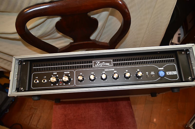 kustom kxb 200 bass amplifier in flight case black | Reverb