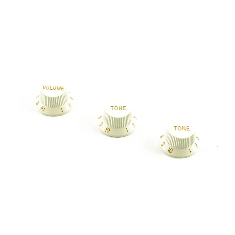 Replacement Strat Knob Set in White, USA fit and CTS pots | Reverb UK
