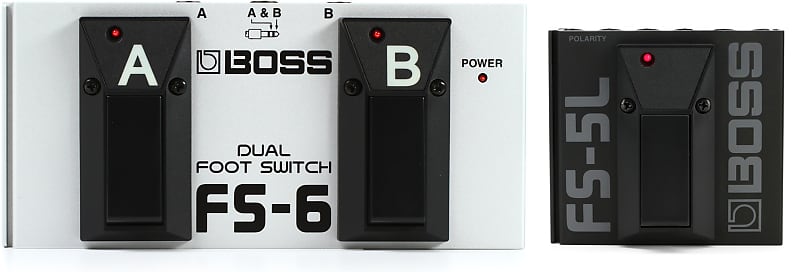 Boss FS-5L Latching Footswitch Bundle with Boss FS-6 Dual | Reverb