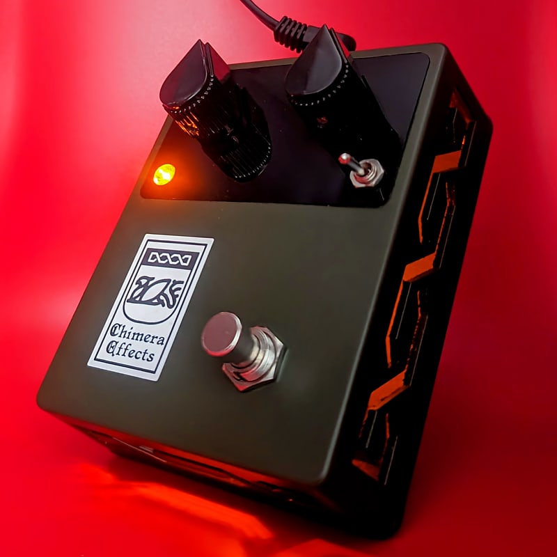 Chimera Effects Fuzz - Modded Fuzz Face (Army Green w/ Orange | Reverb