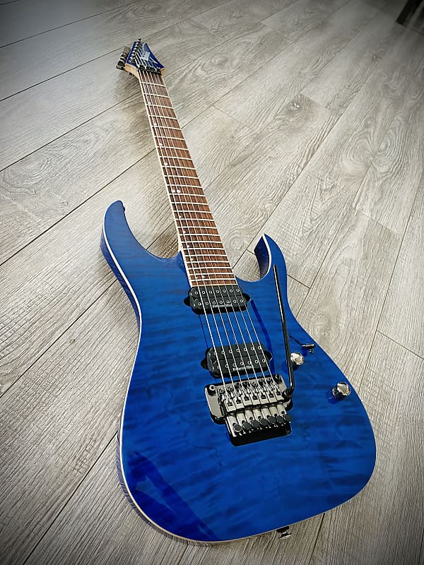 Ibanez Premium RG927 Cobalt Blue 7 String Guitar | Reverb