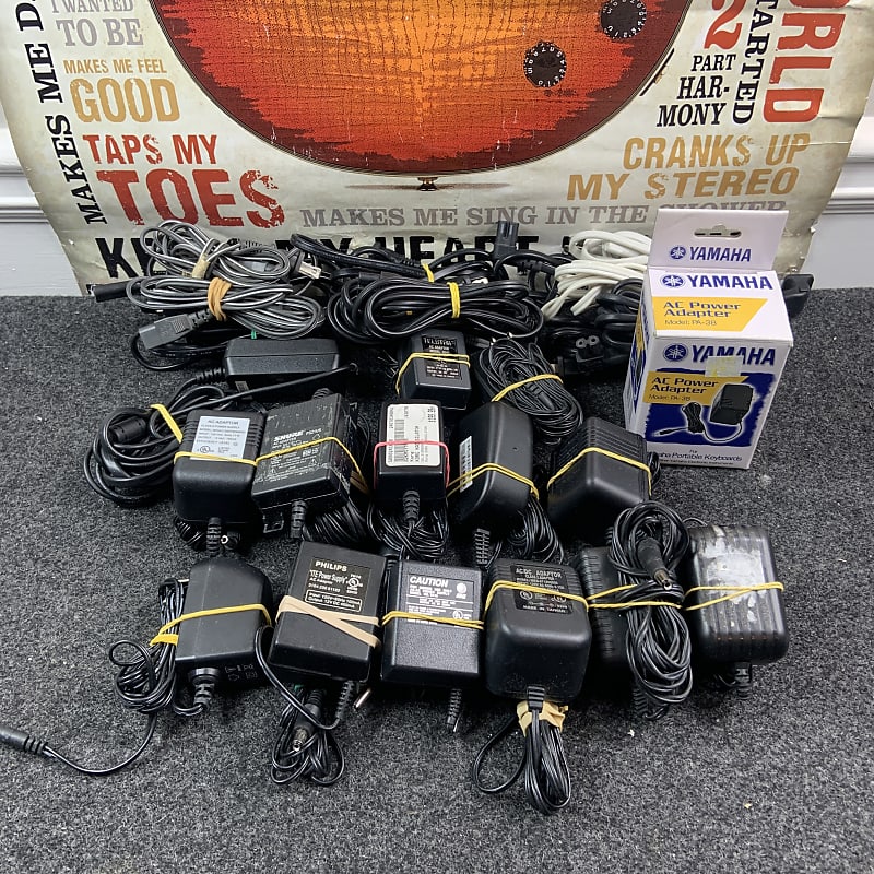 Casio Shure Yamaha Huge Lot of Power Adapters & Cables (B2) | Reverb