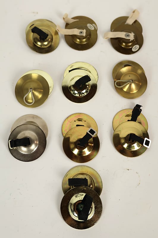 Big 10 Pair Lot of Mini Finger Percussion Cymbals | Reverb