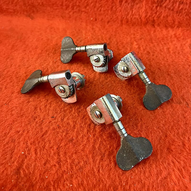 Grover Wavy Bass guitar tuners 1970’s - Nickel Rickenbacker | Reverb