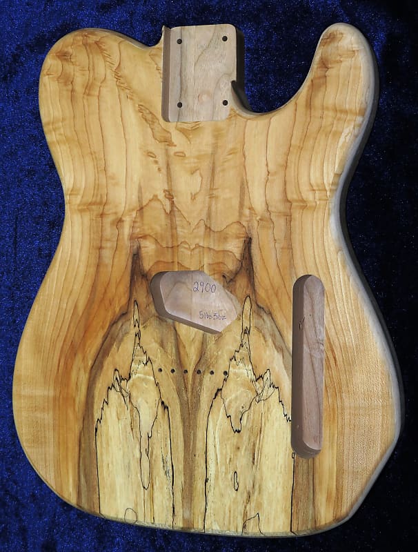Figured Spalted Maple / Cherry Wood Telecaster Tele Body | Reverb UK