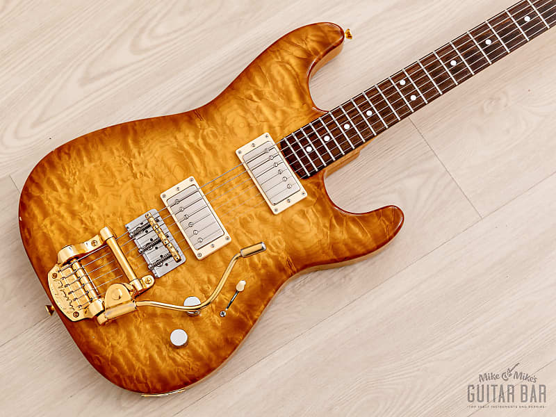 Custom S-Style HH Superstrat, Quilt Maple & Ash w/ | Reverb UK