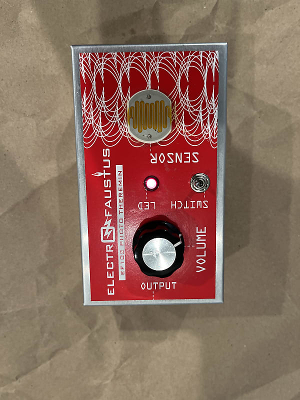 Electro Faustus EF 102 Photo Theremin Silver and red | Reverb