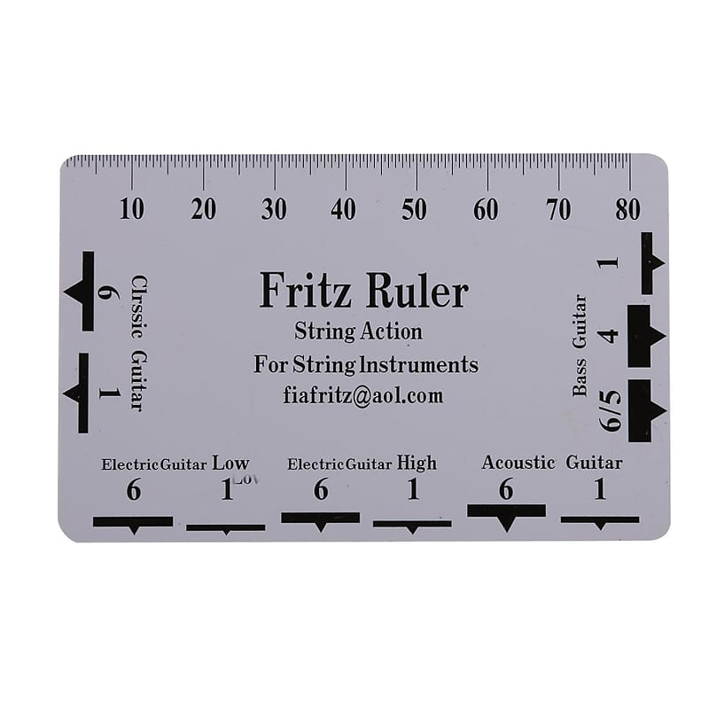 2Pcs String Action Gauge Ruler Guitar Bass Plastic Double | Reverb
