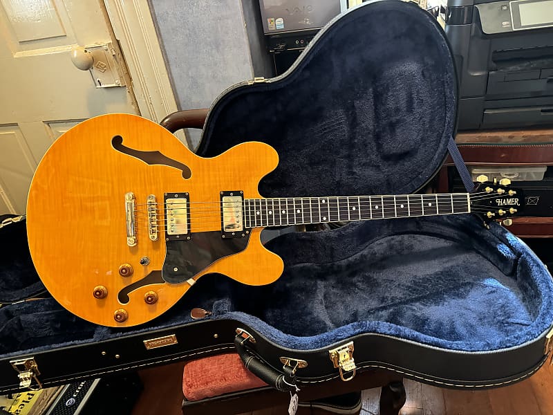 Hamer Echo tone electric guitar 2017 - Orange | Reverb