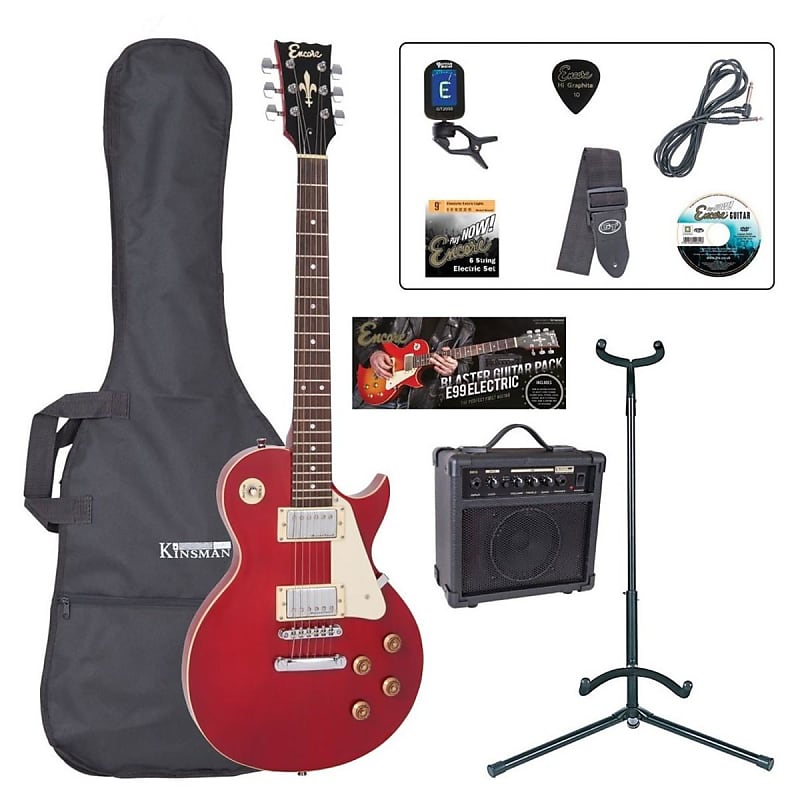Encore Electric Guitar Outfit - Wine Red, EBP-E99WR | Reverb UK