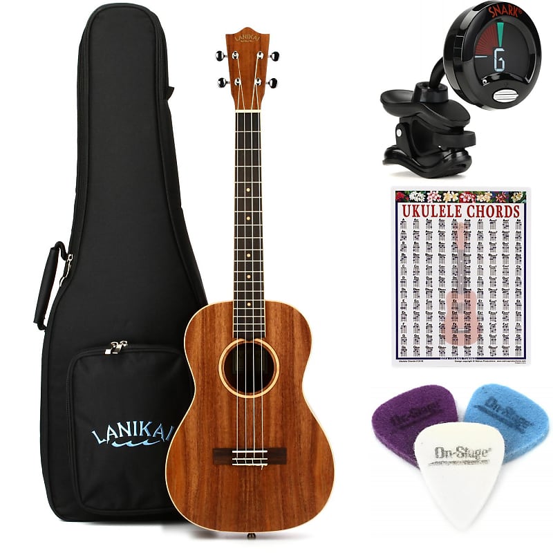Lanikai ACST-B Acacia Baritone Ukulele (Natural) Beginner | Reverb