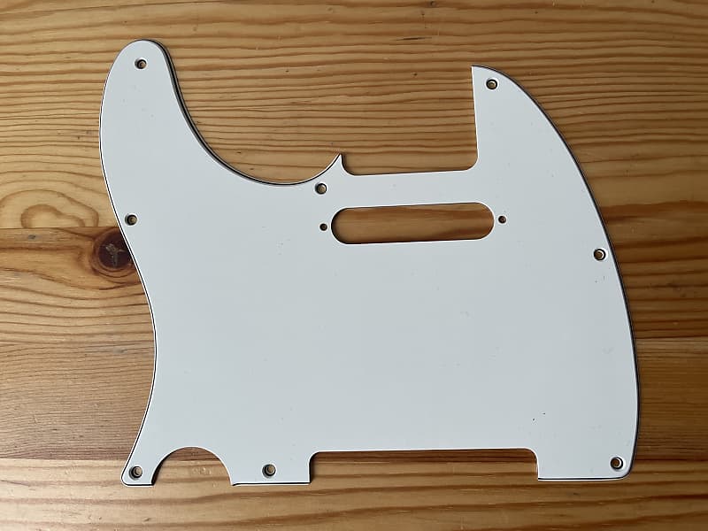 Left Handed Telecaster Pickguard - White | Reverb
