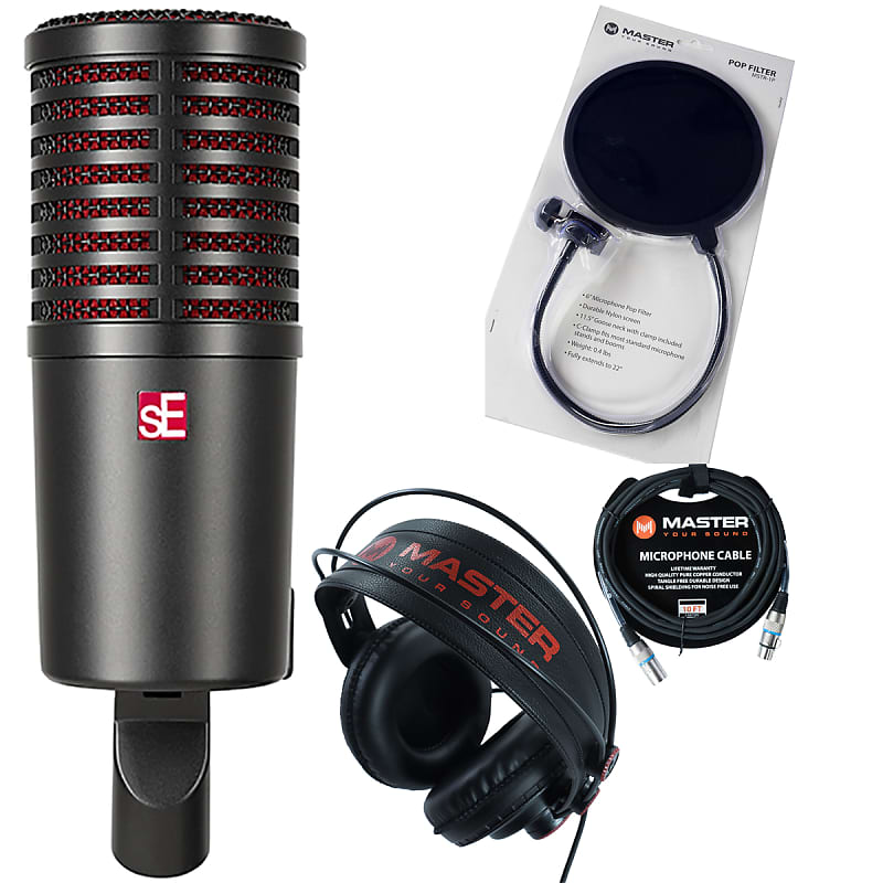 sE Electronics DynaCaster Dynamic Broadcast Mic w/ | Reverb