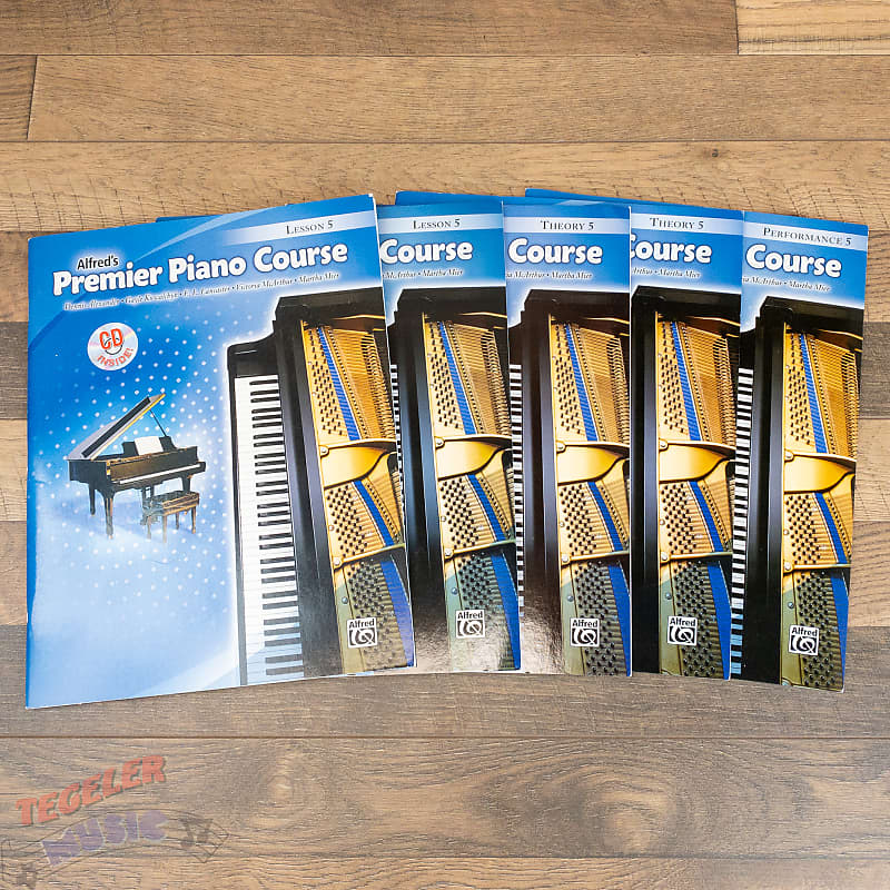 Lot of 5 Alfred's Premier Piano Course Books Level 5 | Reverb