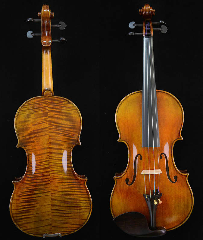 Master Violin Guarneri Violin Tiger-skin Flame Back W-50 | Reverb