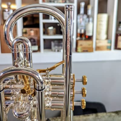 Besson BE2028 Prestige Series Bb Cornet Silver | Reverb