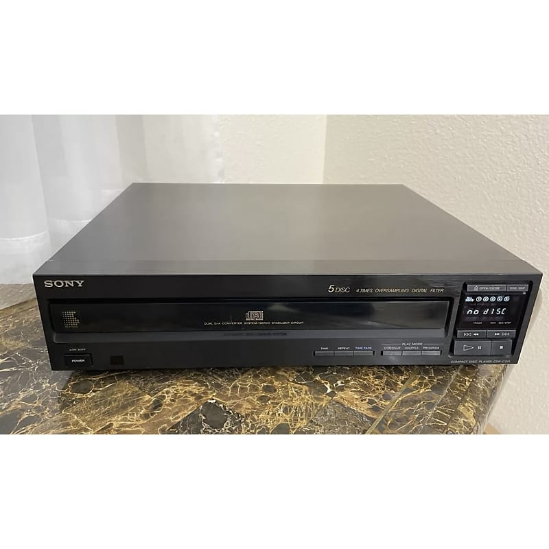 Sony CDP-C201 CD Player 5 Disc Carousel Changer. Fully | Reverb