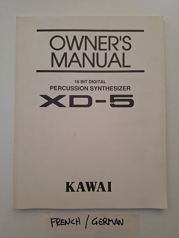 Kawai XD-5 Owner's Manual | Reverb