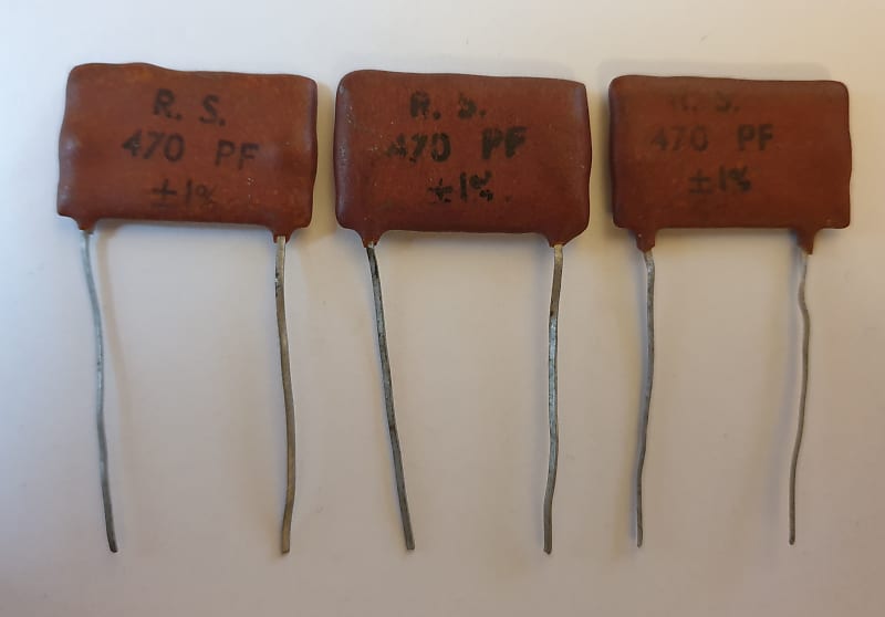 R.S. Silver Mica 470pf 500V 1% capacitor (Marshall) | Reverb