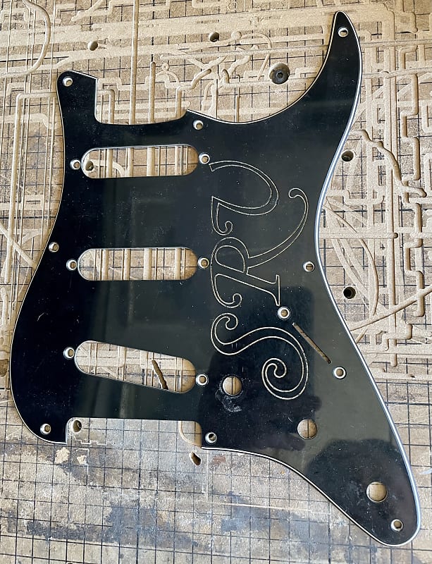 Fender SRV Pickguard circa 1997 Black | Reverb