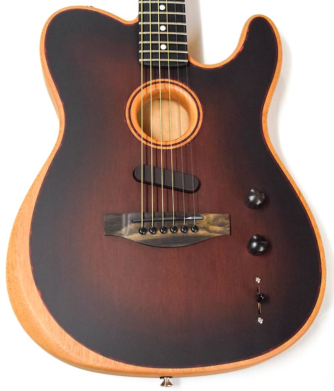 Fender American Acoustasonic Telecaster All-Mahogany Bourbon | Reverb