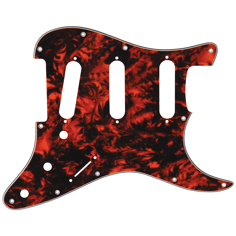 Guitar Tech Scratchplate ~ S-style ~ Orange Marble | Reverb