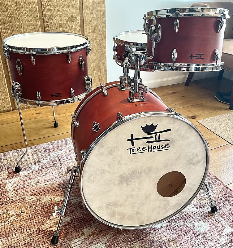 TreeHouse Custom Drums Compact Nesting Kit CS-20 - Red Satin | Reverb