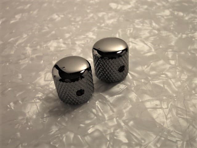 Bass Guitar Metal Dome Knob Chrome 2-pc set for Precision | Reverb