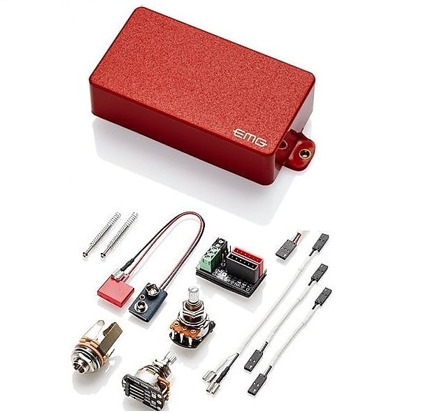 EMG 85 RED ACTIVE HUMBUCKER SOLDERLESS GUITAR PICKUP 10mm | Reverb