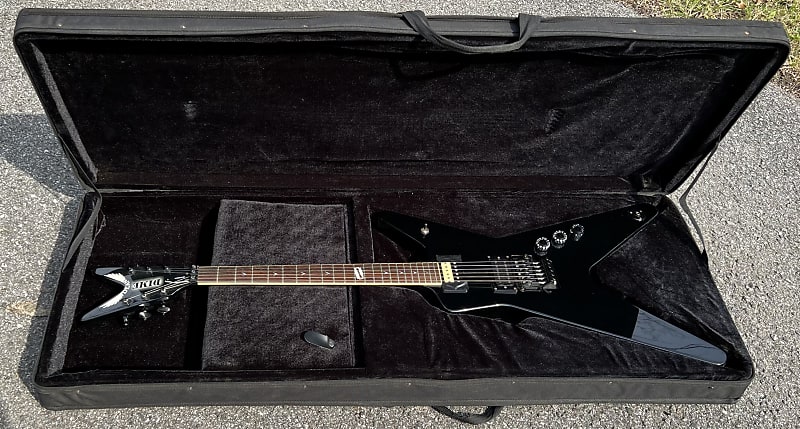 2007 Dean Dime Shadow ML W/Case Black Dimebag Darrell | Reverb