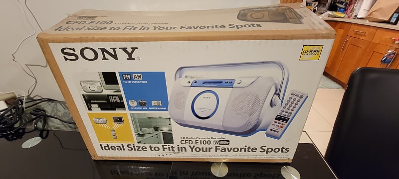 Sony CFD-E100 CD Radio Cassette Recorder in Original Box 2008 | Reverb
