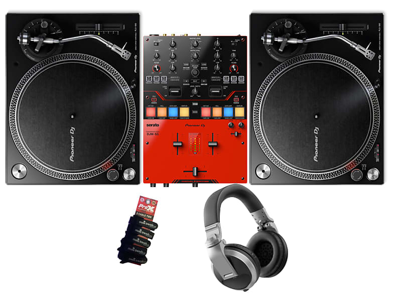 Pioneer DJ Scratch Turntablist Bundle 2xPLX500+DJM-S5+HDJ-X5S | Reverb