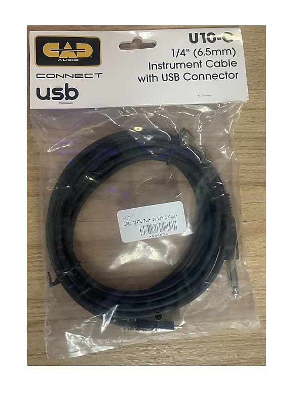 CAD CAD U10-C 1/4" 10' Instrument Cable with USB-C Connector | Reverb